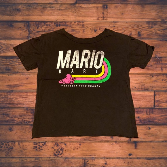 Hot Topic | Tops | Super Mario Kart Cropped Shirt Neon Scene Kid ...